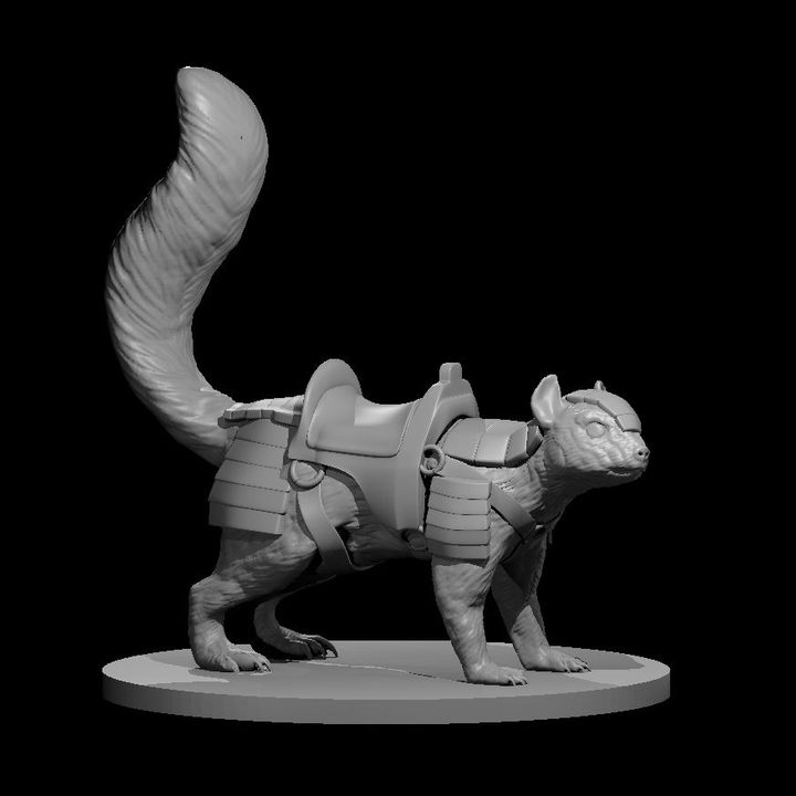 3D Printable Dire Squirrel Mount by Miguel Zavala